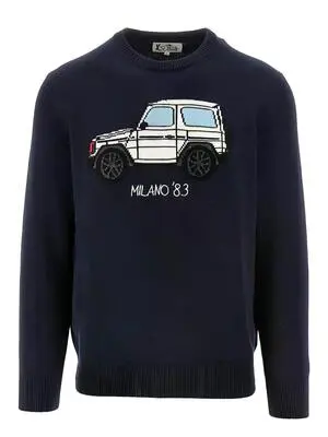 MC2 SAINT BARTH Car-embellishment Sweater - Blue