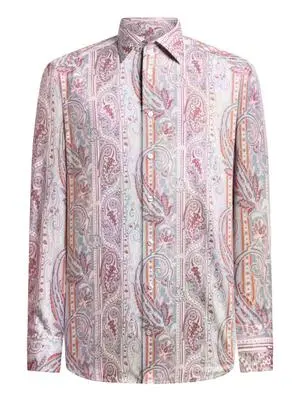Etro Paisley Satin Shirt - Pink