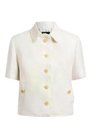 Etro Pegaso Buttons Cropped Jacket - Neutrals