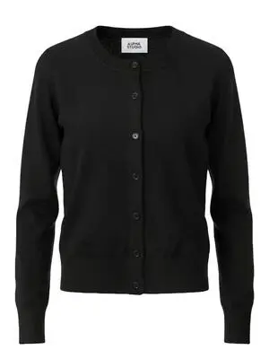 Alpha Studio Buttoned Cardigan - Black
