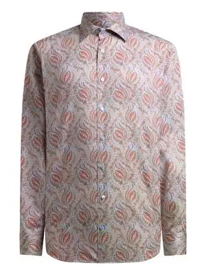 Etro Paisley Foliage Satin Shirt - Blue