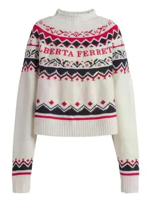 Alberta Ferretti Patterned Wool Sweater - Neutrals
