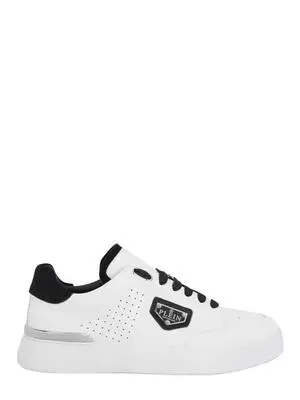 Philipp Plein Logo-plaque Lace-up Sneakers - White