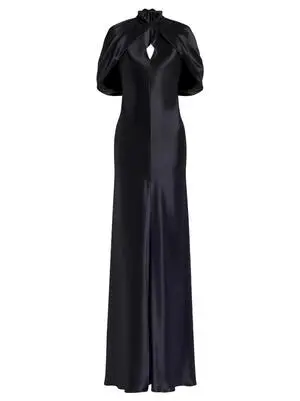 Alberta Ferretti Tie-fastening Maxi Dress - Black