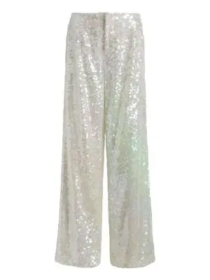 Alberta Ferretti Sequin Embellished Trousers - White