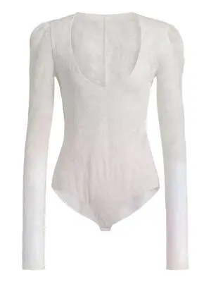 Alberta Ferretti Long-sleeve Wool Body - White