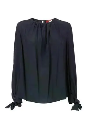 Max Mara Edotto Tie-detail Top - Blue