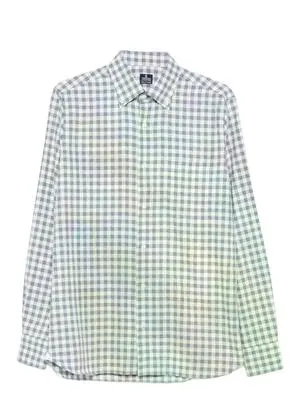 TRUZZI Button-down Vichy Shirt - Blue