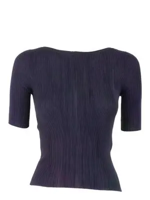 Max Mara Ribbed Knit Top - Blue