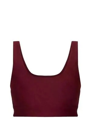 The Upside Oxford Stripe-detail Sports Bra - Red