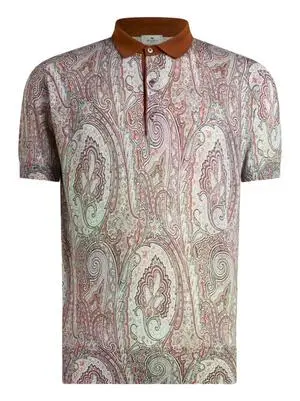 Etro Floral Paisley Polo Shirt - Brown