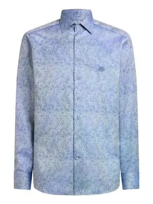Etro Jacquard Paisley Motif Shirt - Blue
