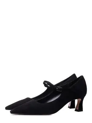 POCHE PARIS Buckle-strap Pumps - Black