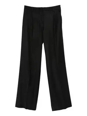 LARDINI Straight-leg Pleated Trousers - Black