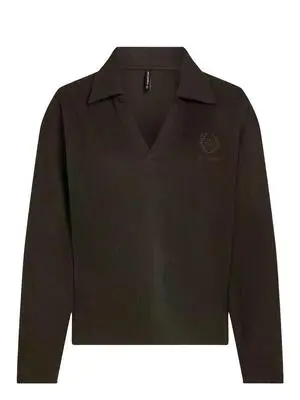 Karl Lagerfeld Crest-embroidered Polo Shirt - Brown