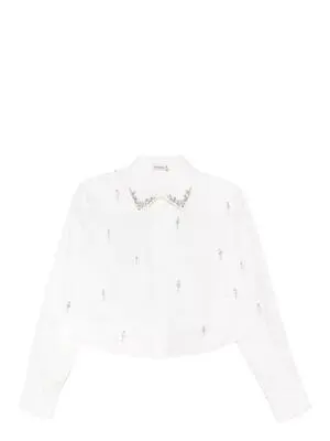 SIMKHAI Renata Embellished Button-Down Shirt