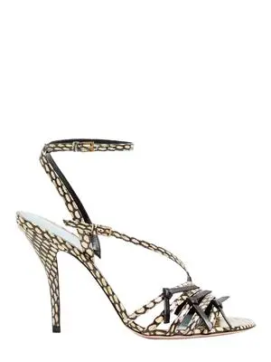 Valentino Garavani Nodine Elaphe Sandals - Black