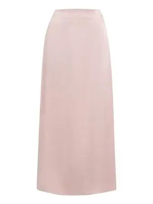 Max Mara Angelo Straight Satin Midi Skirt Neupat