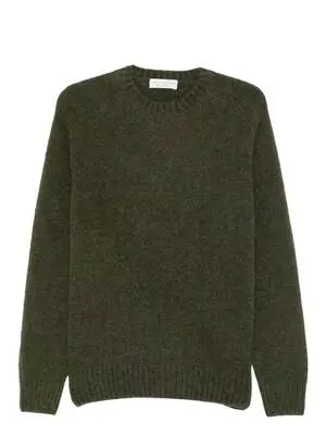 FILIPPO DE LAURENTIIS Ribbed Crew Neck Sweater Green