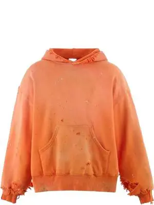 SAINT MXXXXXX Distressed Hoodie - Orange