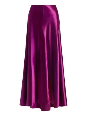 Alberta Ferretti A-line Maxi Skirt - Purple
