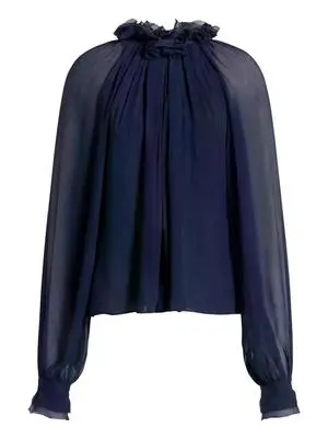 Alberta Ferretti Ruffled Blouse - Blue