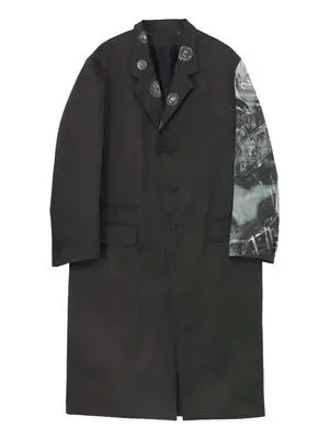 Yohji Yamamoto Padded Pinstripe Jacket - Black