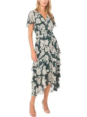 Vince Camuto Smocked Tiered Dress - Forest Night