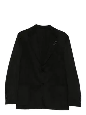 LARDINI Single-breasted Blazer - Black