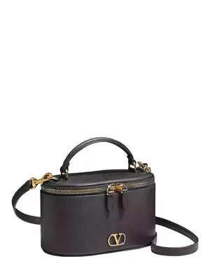 Valentino Garavani Mini Leather Vanity Bag - Black