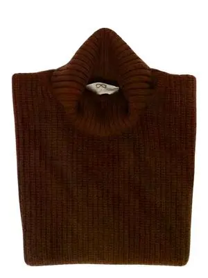 DAVANTINO Roll-neck Knit Top - Brown