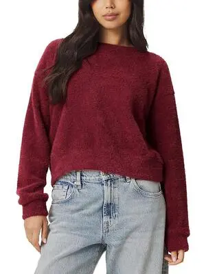 Splendid Fallon Fuzzy Crewneck - Cherry On Top