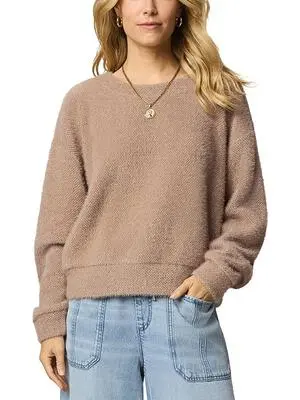 Splendid Fallon Fuzzy Crewneck - Macchiato