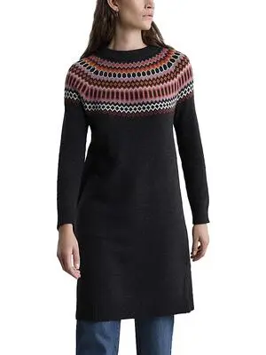 SEASALT CORNWALL Bird Ring Long Sleeve Dress Modernist Elderberry Onyx