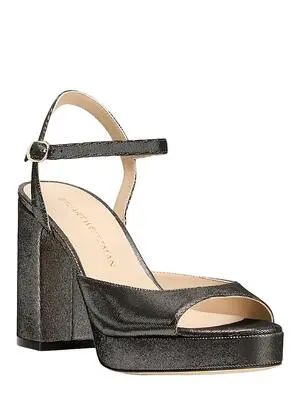 STUART WEITZMAN Dayna Ii Platform Sandals - Platino