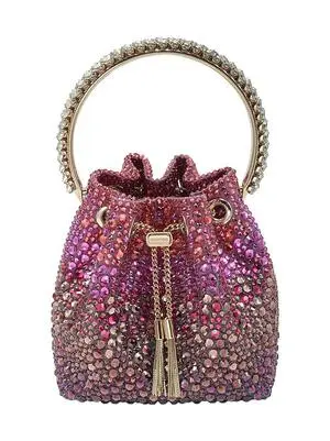 JIMMY CHOO Bon Bon Crystal Degrade Bucket Bag