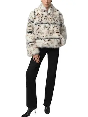 Apparis Sai Snow Leopard Coat - Blanc Mult