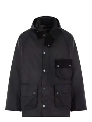 Barbour Modified Solway Waxed Coat - Black