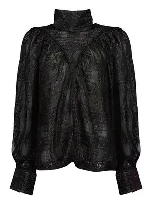 IRO PARIS Embellished Turtleneck Blouse - Black
