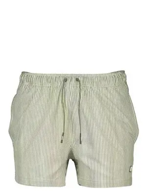 K-WAY Striped Swim Shorts - Green