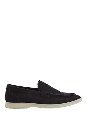 REISS Kason Slip On Loafers - Navy