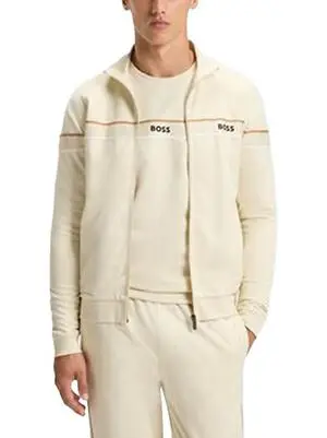 BOSS Iconic Zip Jacket - Open White