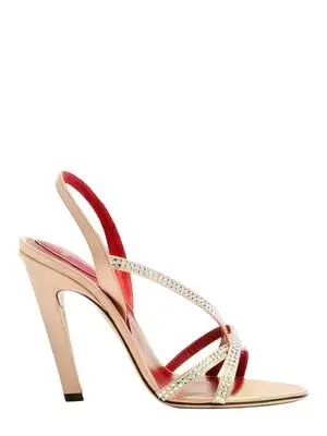 Valentino Garavani 105mm Dans Le Foyer Crystal-embellished Slingback Sandals - Pink