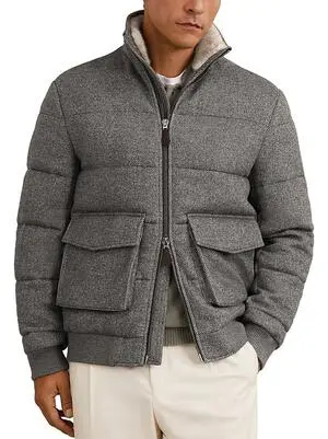 REISS Quilted Jacket - Grey