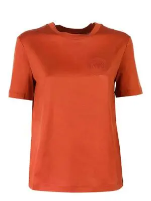 Max Mara Logo-embroidered T-shirt - Orange