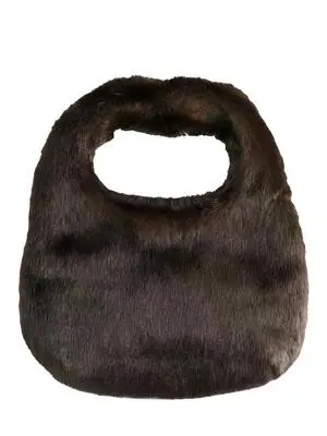AMOMENTO Fluffy Mini Tote Bag - Brown