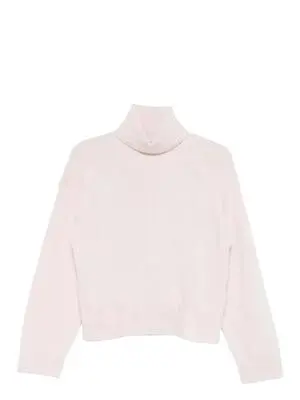 ALLUDE Roll-neck Sweater - Pink