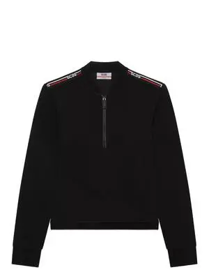 Gcds Zip-collar Sweater - Black