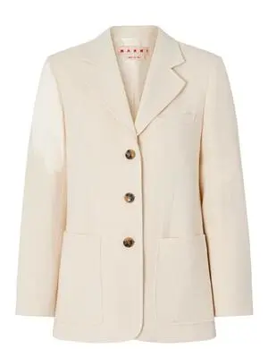 Marni Wool-crepe Blazer - Neutrals