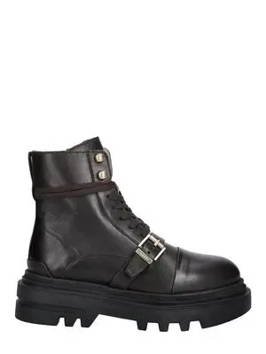 ALLSAINTS Buckle Lace-up Boots - Brown